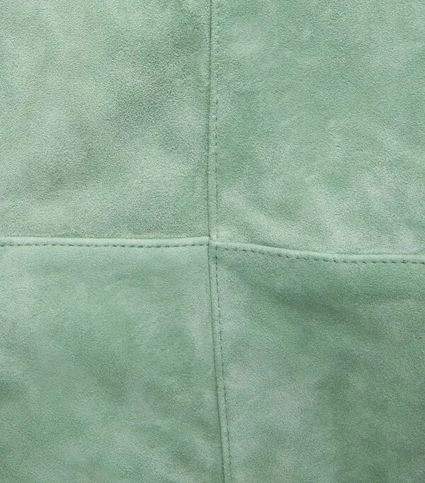 Ulla Johnson Suede Pencil Midi Skirt With Slit - Green