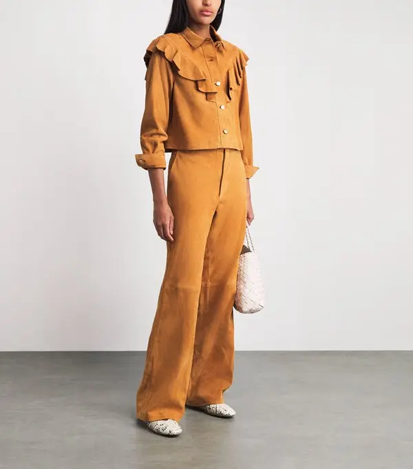 Ulla Johnson Ruffled Matilde Suede Jacket