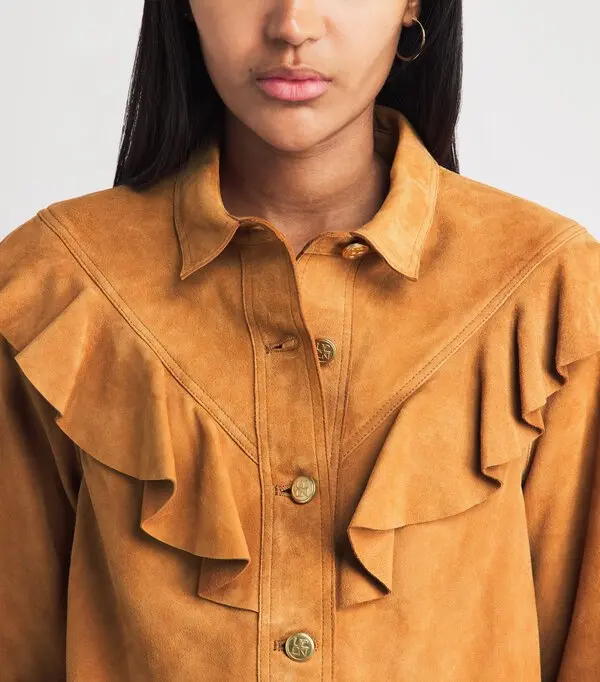 Ulla Johnson Ruffled Matilde Suede Jacket