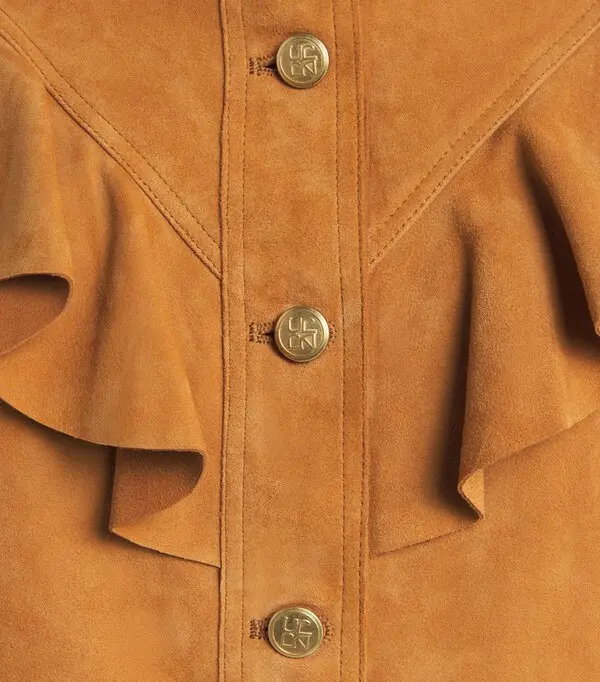 Ulla Johnson Ruffled Matilde Suede Jacket