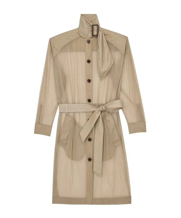 Saint Laurent Long-sleeved Belted Dress