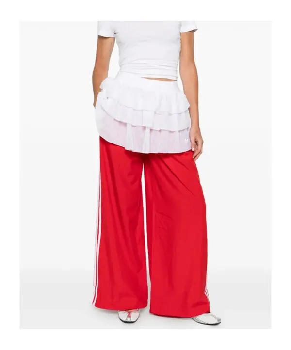 Adidas Wide Leg Trousers With Patchwork Detail