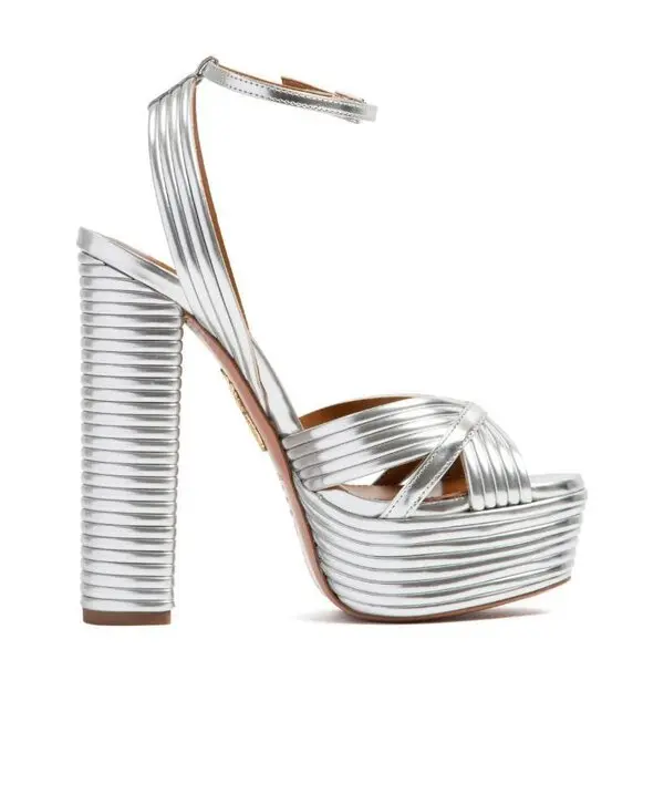AQUAZZURA Sundance Platform Heeled Sandals - White