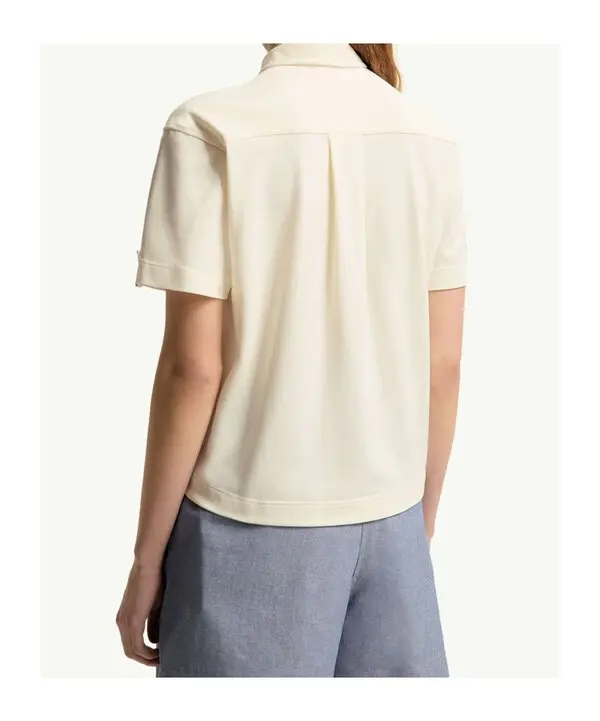Moncler Embroidered Botanical Motif Polo Shirt