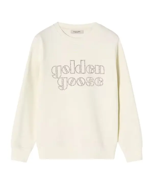 GOLDEN GOOSE Embellished Logo Crew Neck Sweater