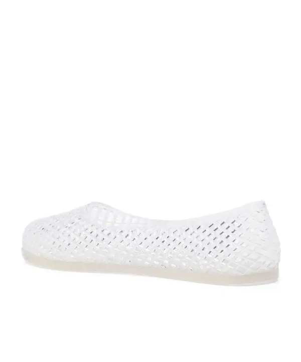 ANCIENT GREEK SANDALS Iro Jelly Ballerina Flats - White