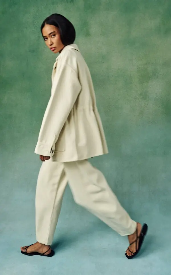 PEPA POMBO Lantana Wide Leg Pants - Off-white