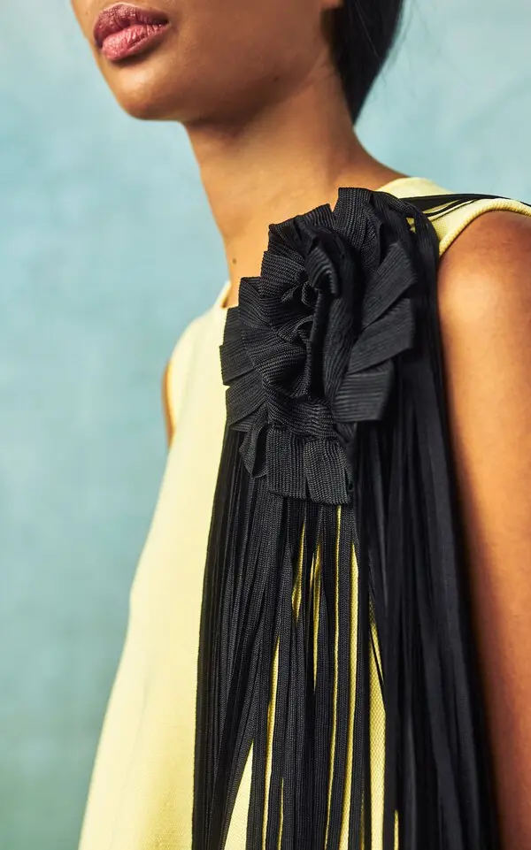 PEPA POMBO Felice Midi Dress - Yellow