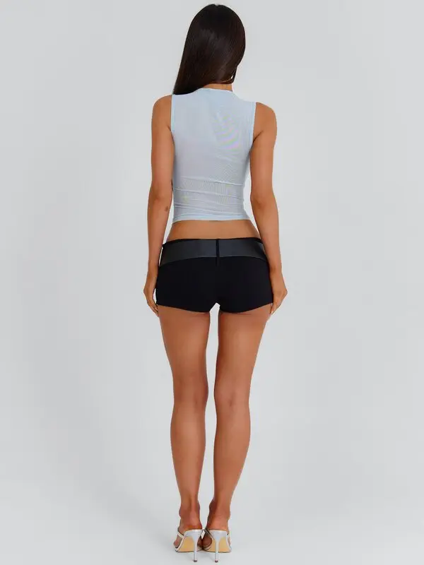 OUTCAST Kenya Cropped Sequin Mesh Top