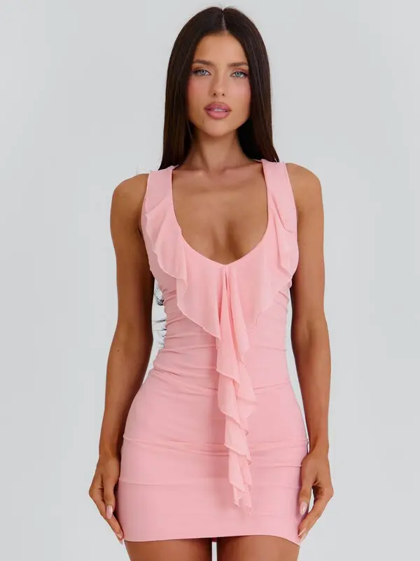 OUTCAST Iyana Mini Dress With Diamanté Detailing