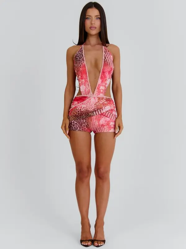 OUTCAST Romey Playsuit In Ella Print