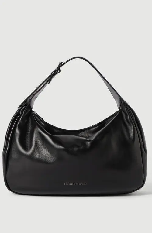 Brunello Cucinelli Boule Hobo Bag In Nappa Leather