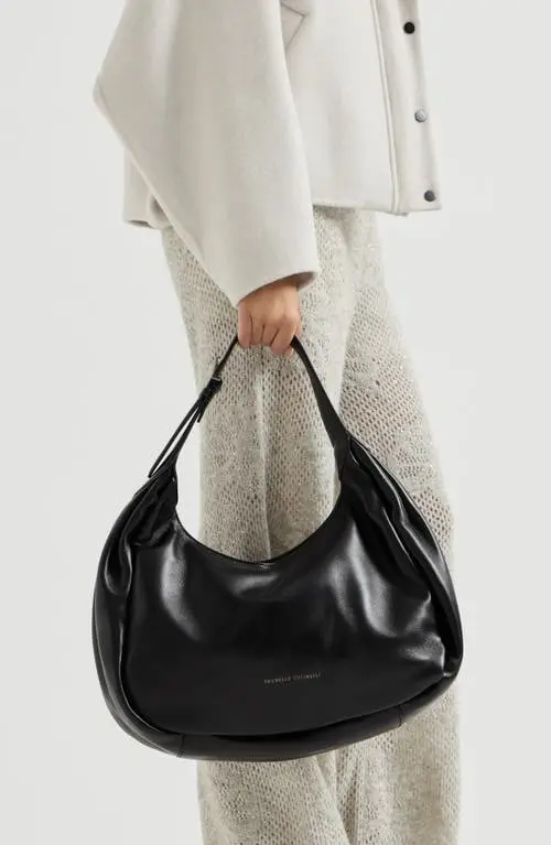 Brunello Cucinelli Boule Hobo Bag In Nappa Leather