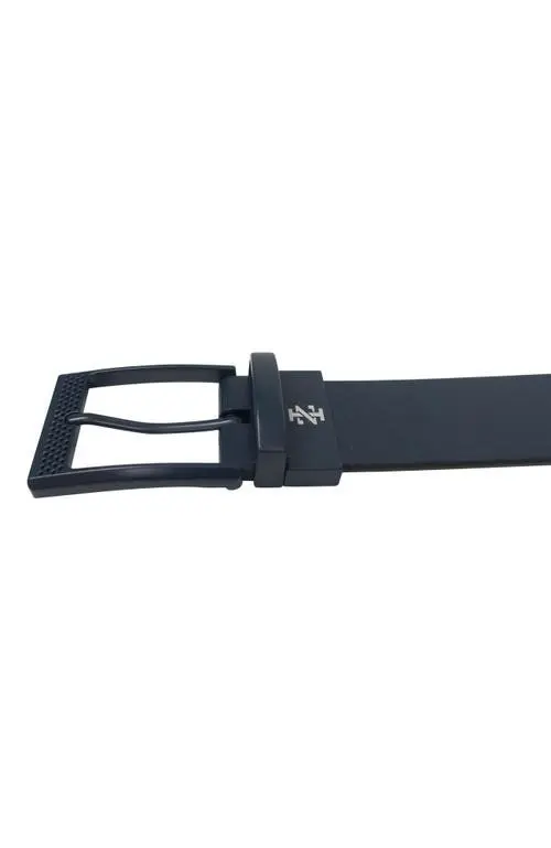 IZOD Golf Reversible Embossed Leather Belt - Navy/cognac