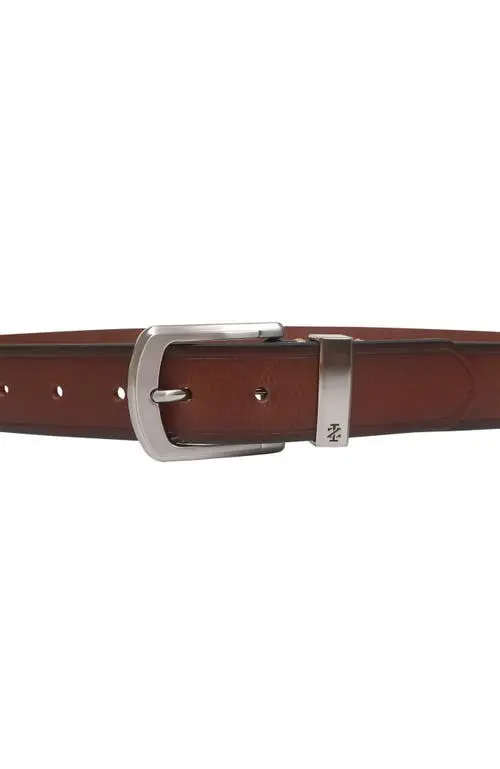IZOD Leather Jean Belt With Metal Keeper