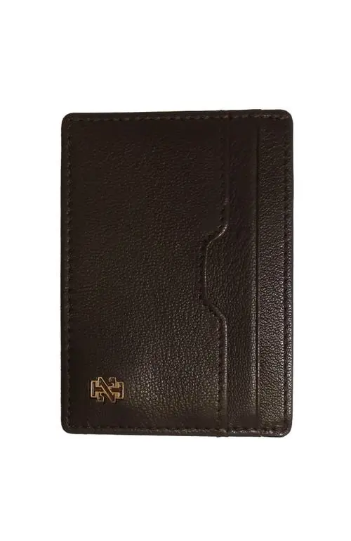 IZOD Genuine Leather Id Wallet With Epoxy Logo - Brown