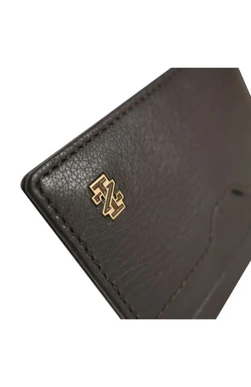 IZOD Genuine Leather Id Wallet With Epoxy Logo