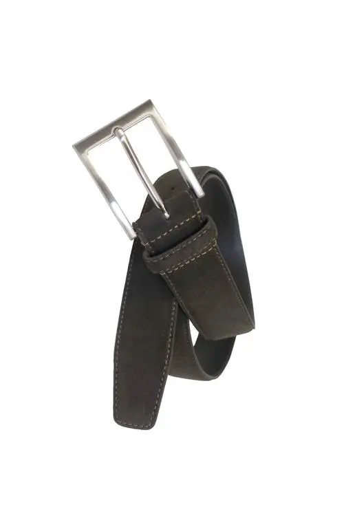 Brooks Brothers Suede Leather Feather Edge Belt