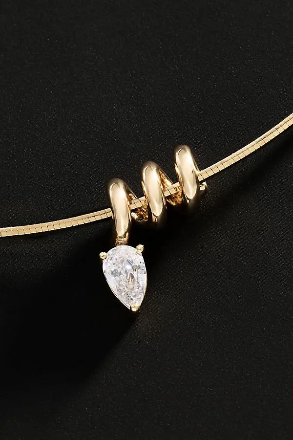 Anthropologie Demi-fine Twisted Crystal Necklace