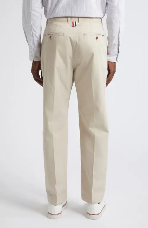 Thom Browne Tapered Cotton Chino Pants - Beige