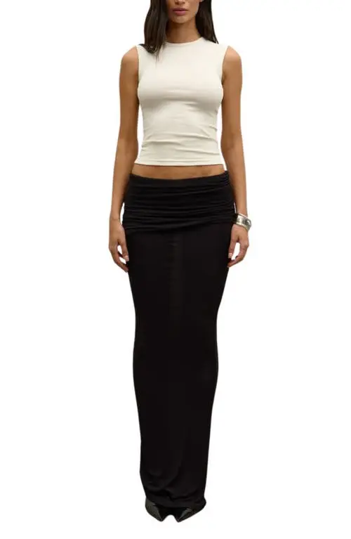 BAYSE Regan Stretch Cotton Tank Top - Off-white