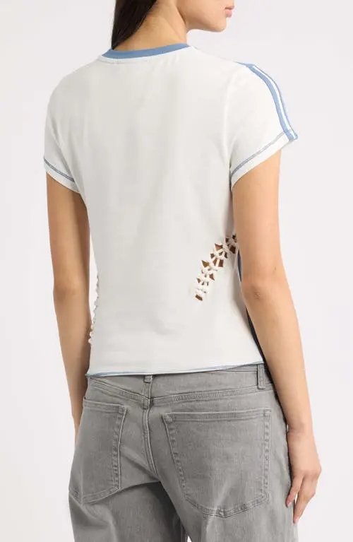 JADED LONDON Macrame Spliced Football Top