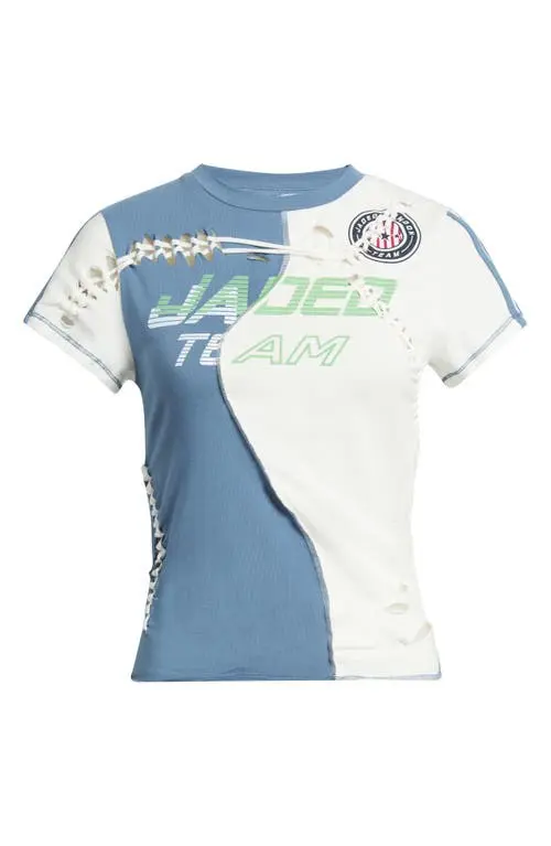 JADED LONDON Macrame Spliced Football Top