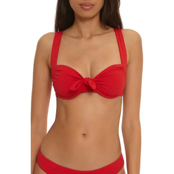 BECCA By Rebecca Virtue Color Code D-cup Underwire Swimsuit Top - Ruby