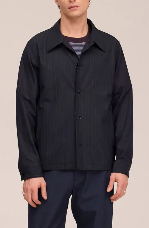 Nn07 Zander Pinstripe Shirt Jacket
