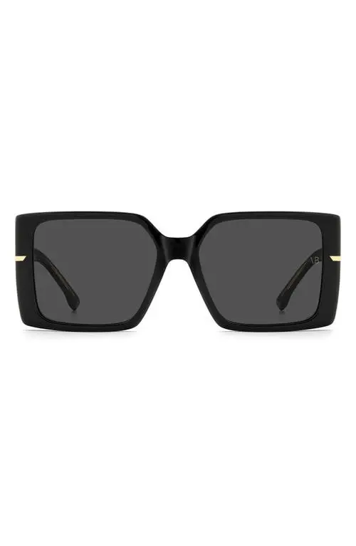 Victoria Beckham Vb 1023/s 57mm Square Sunglasses - Black/grey