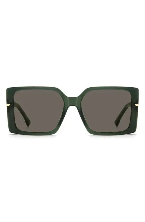 Victoria Beckham Vb 1023/s 57mm Square Sunglasses - Khaki/green