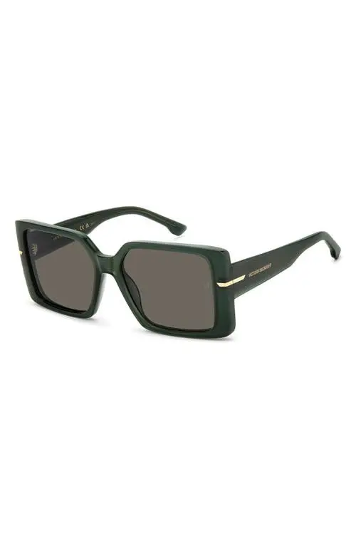 Victoria Beckham Vb 1023/s 57mm Square Sunglasses - Khaki/green