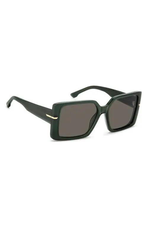 Victoria Beckham Vb 1023/s 57mm Square Sunglasses - Khaki/green