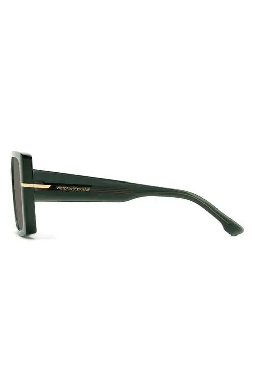 Victoria Beckham Vb 1023/s 57mm Square Sunglasses - Khaki/green