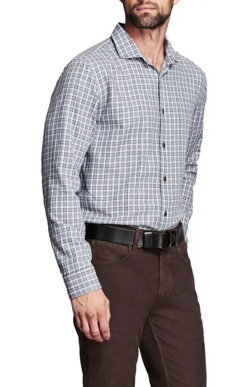 Billy Reid Hutcheson Plaid Cotton Twill Sport Shirt - Blue Multi