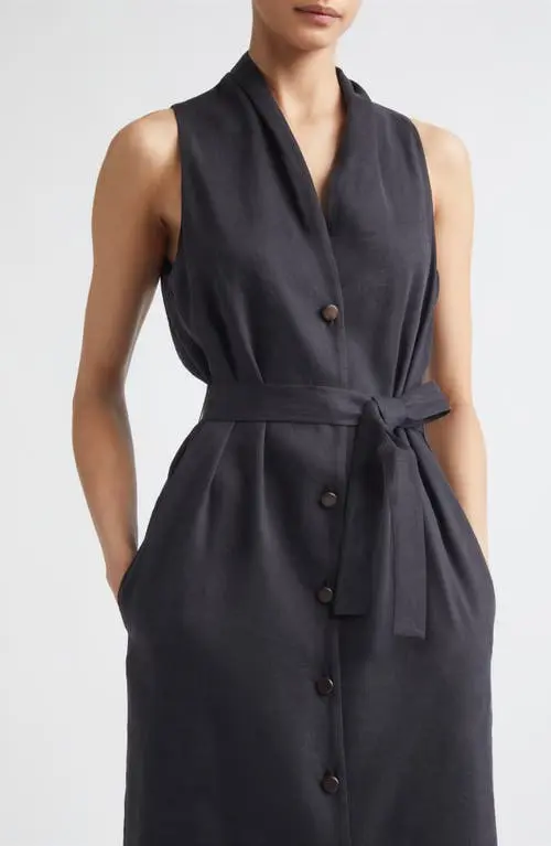 Max Mara Navetta Linen And Silk Midi Dress