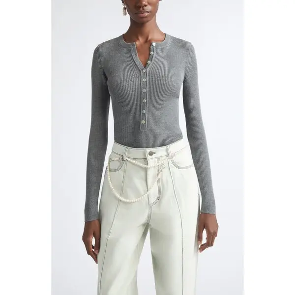 NACKIYE Insider Merino Wool & Silk Knit Top
