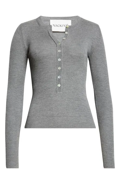 NACKIYE Insider Merino Wool & Silk Knit Top