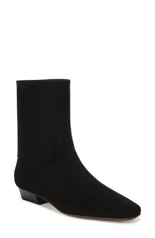 FAVORITE DAUGHTER Addison Croc Embossed Bootie - Black