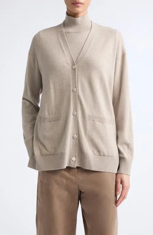 Max Mara Baia Wool Cardigan - Beige
