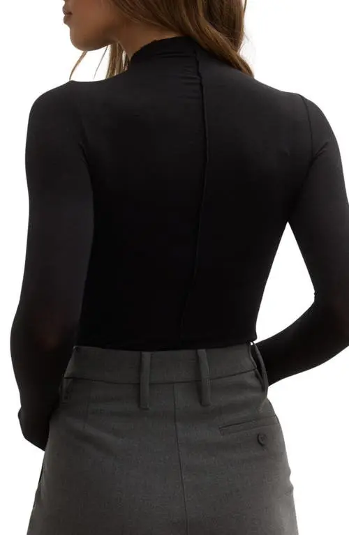 BAYSE Anisa Mock Neck Long Sleeve Top - Shadow