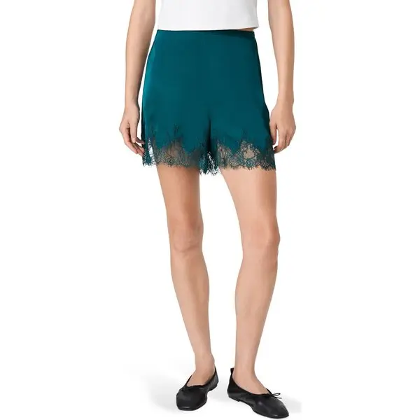 French Connection Ennis Satin Lace Shorts