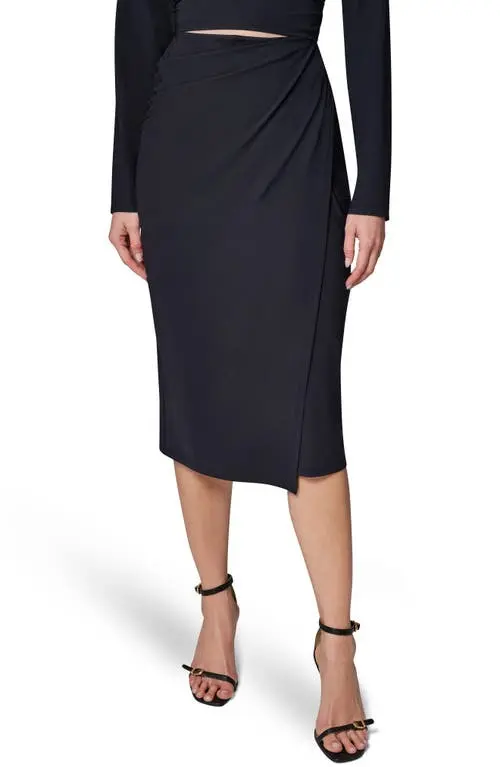 Donna Karan New York Front Slit Long Sleeve Dress