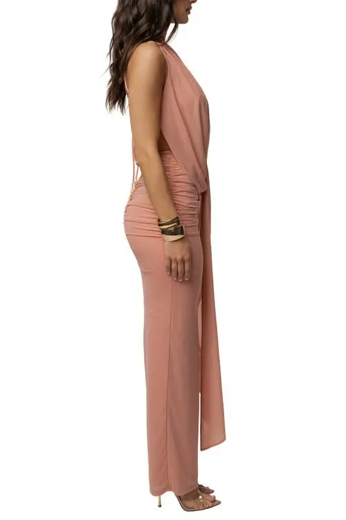 JLUXLABEL Alaina Plunge Maxi Dress - Peach