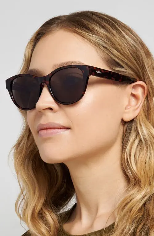 Fossil Square Frame Sunglasses - Havana/brown