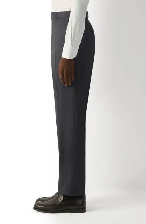 Zegna Tailored Wool Trousers With Flat Front