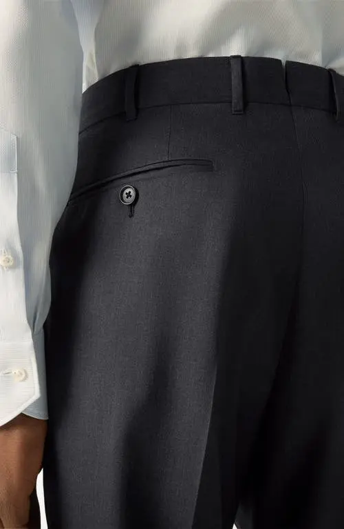 Zegna Tailored Wool Trousers With Flat Front