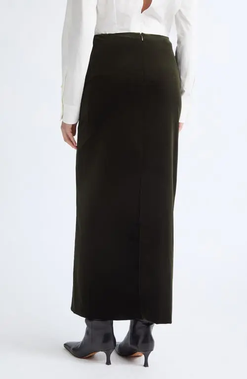 JIL SANDER Stretch Velveteen Pencil Skirt