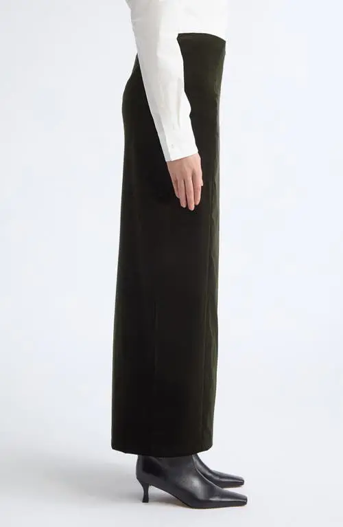 JIL SANDER Stretch Velveteen Pencil Skirt