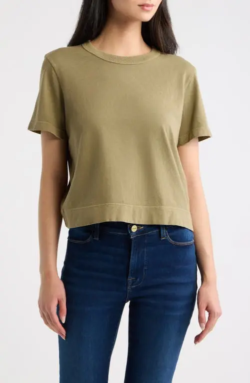 FRAME The Boxy Crop T-shirt - Army